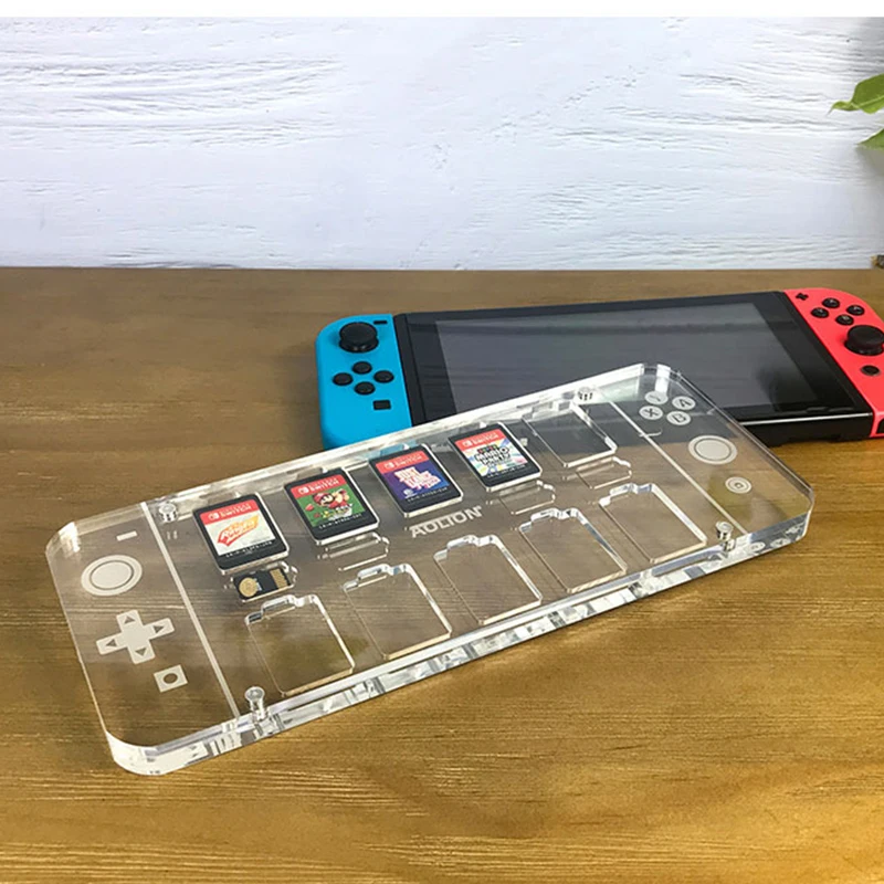 Switch Game Card Case Acrylic Transparent Magnetic Hard Shell Protect ...