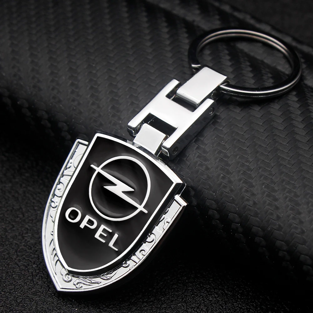 Premium Zinc Alloy Car Keychain Leather Key Ring Car Emblem Ornaments ...