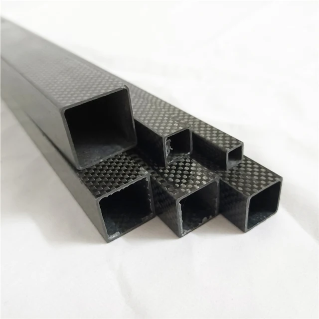 3K Carbon Fiber 1000mm Carbon Fiber Square Tube - 3K Glossy 20x20x18mm ...