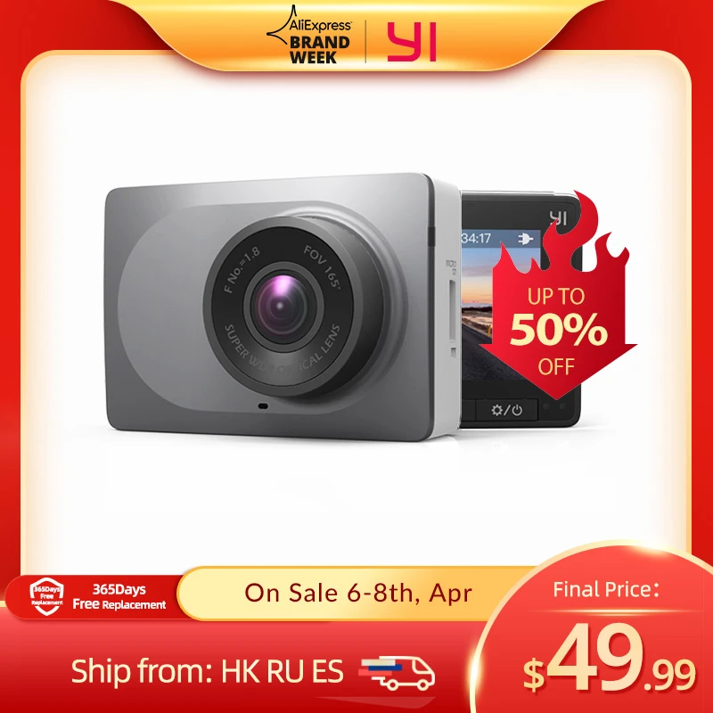 Yi Smart Dash Camera International Version Wifi Night Vision Hd 1080p 2 ...