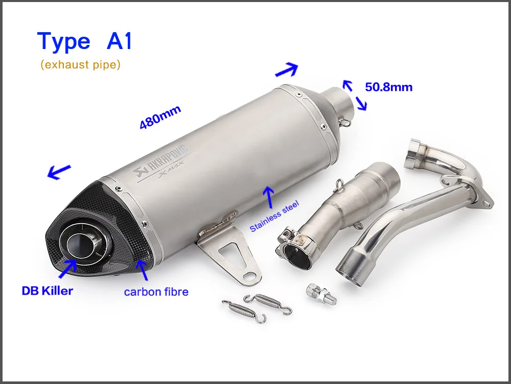 Akrapovic exhaust motorcycle Xmax 250 Modified Exhaust Muffler Xmax 300 ...