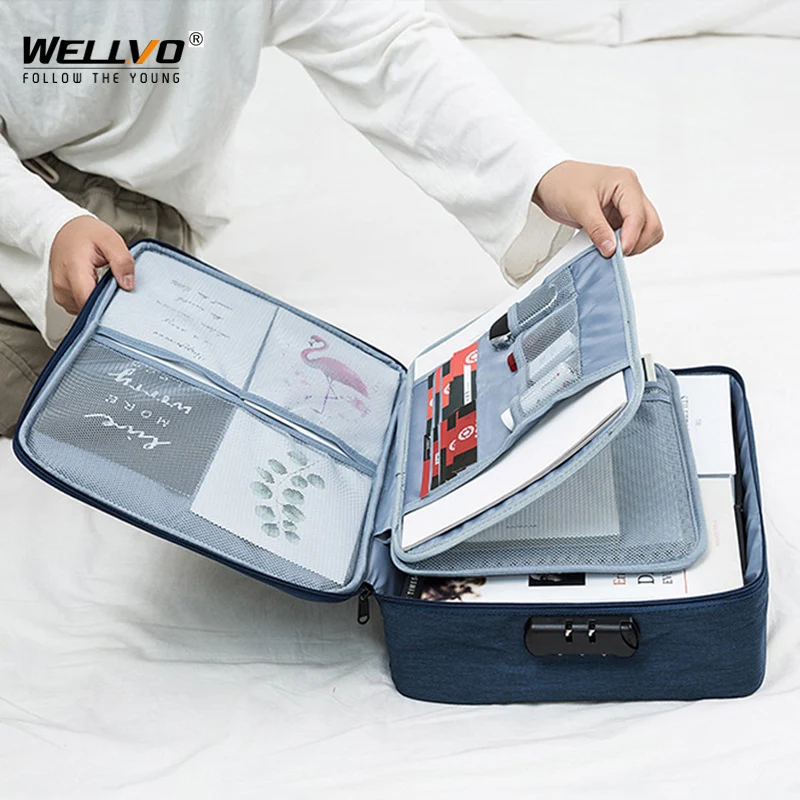 Waterproof Briefcase For Documents Storage Business Travel Pouch Large ...