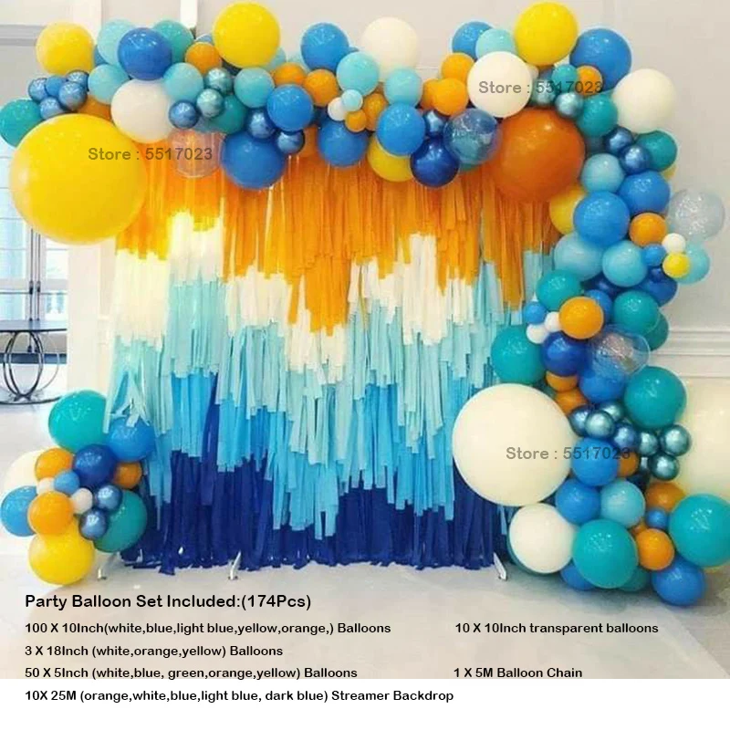 Balloons And Streamers Backdrop