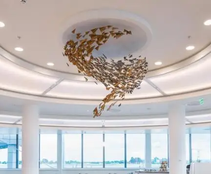 Simple modern hotel lobby crystal lamp engineering lamp creative ...
