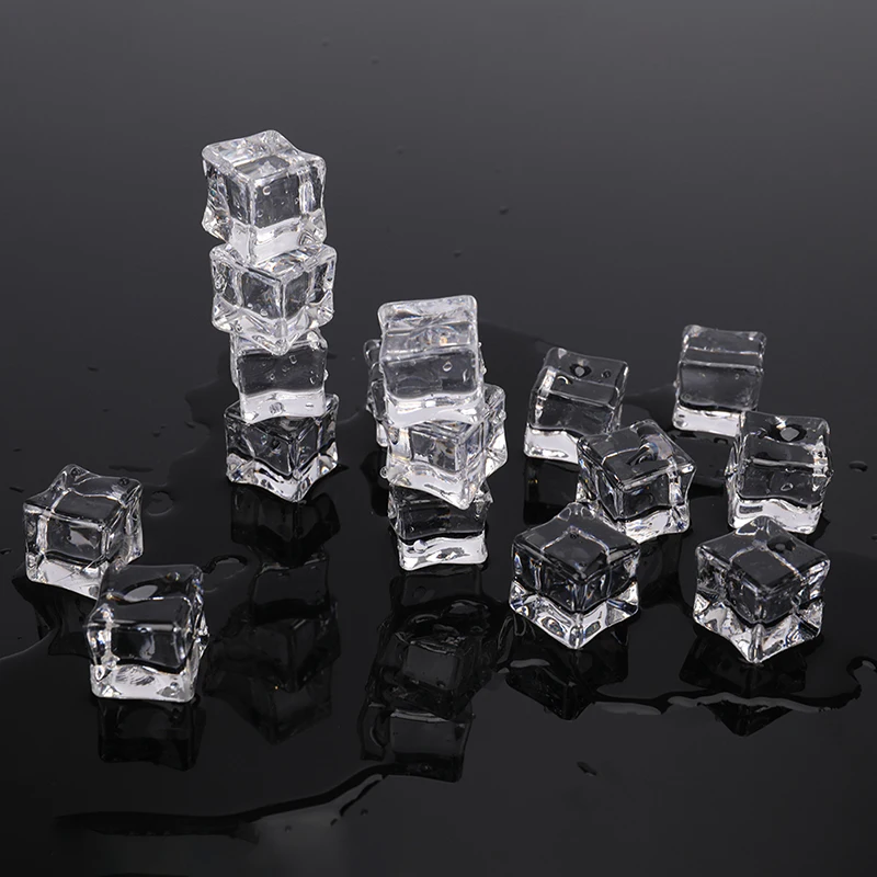 16Pcs-Artificial-Ice-Cubes-Crushed-Transparent-Fake-Ice-Square-Shape ...