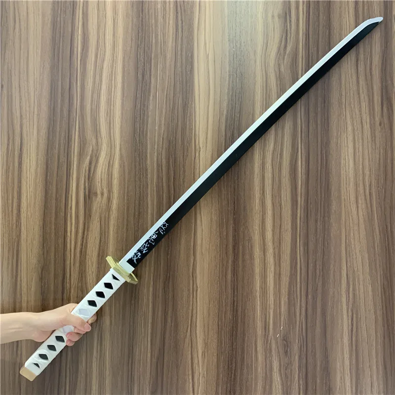 104cm Demon Slayer Sword Weapon Sabito Black Gold Sowrd Cosplay PU Prop ...