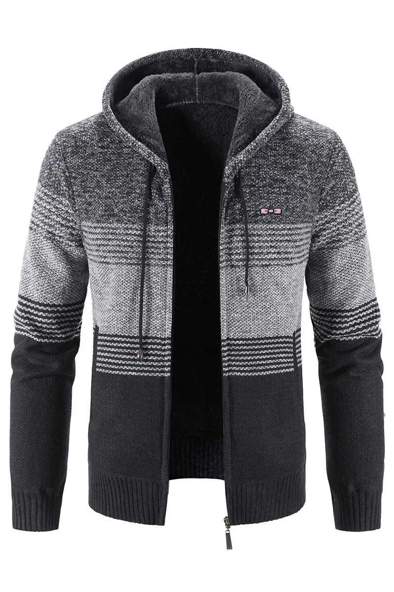 Gilet-cardigan,Pull décontracté avec fermeture éclair pour Homme ...
