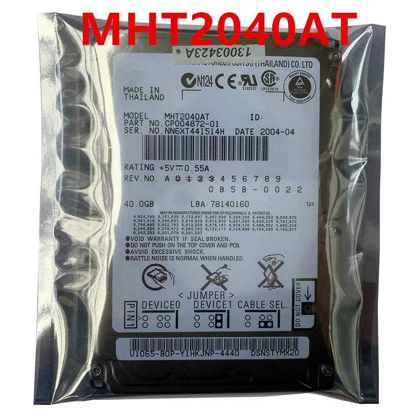 Original HDD For Fujitsu 40GB 2.5" IDE 2MB 4200RPM For Internal Hard ...