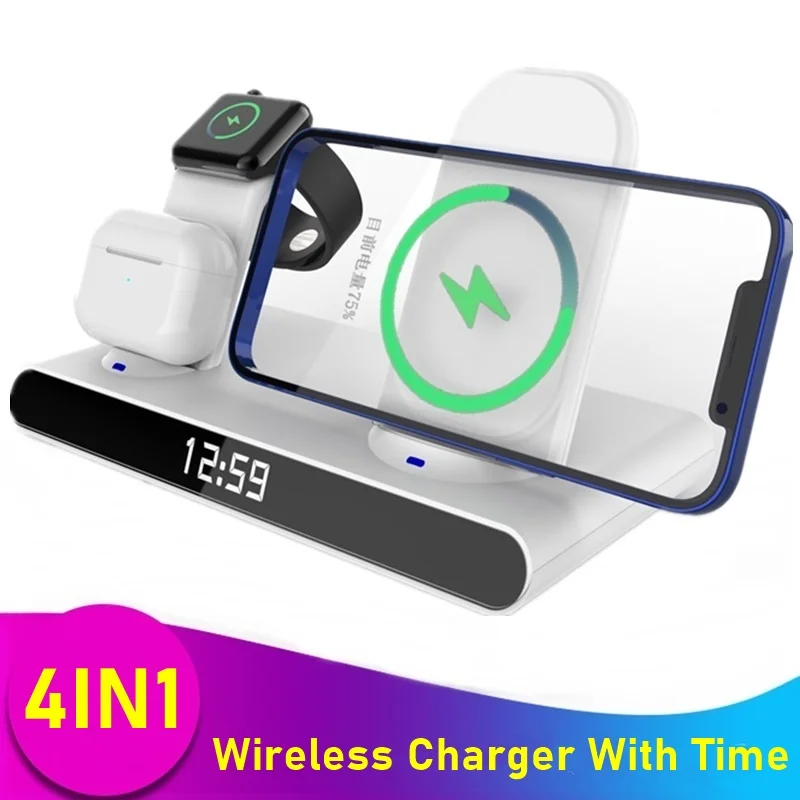 Charging Station Iphone Watch Airpods | Iphone Charging Station Clock ...