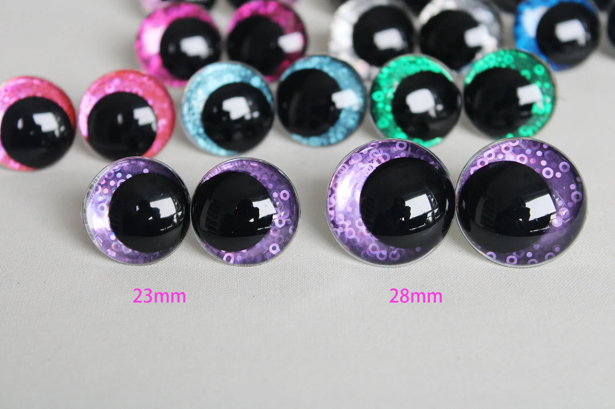 20pcs/lot New Design 23mm 28mm Cartoon Round Glitter Toy Eyes Funnny ...