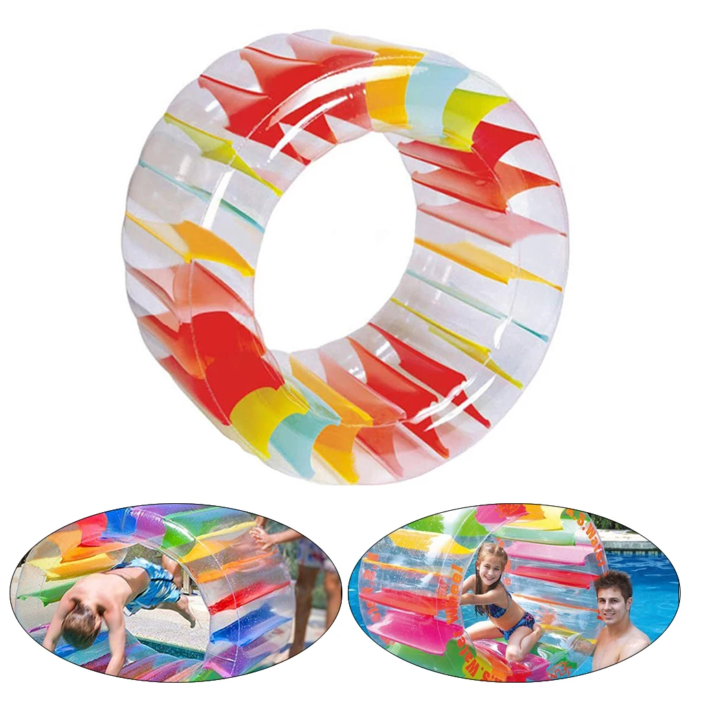 Kids-Colorful-Inflatable-Water-Wheel-Roller-Float-39inch-Giant-Roll ...
