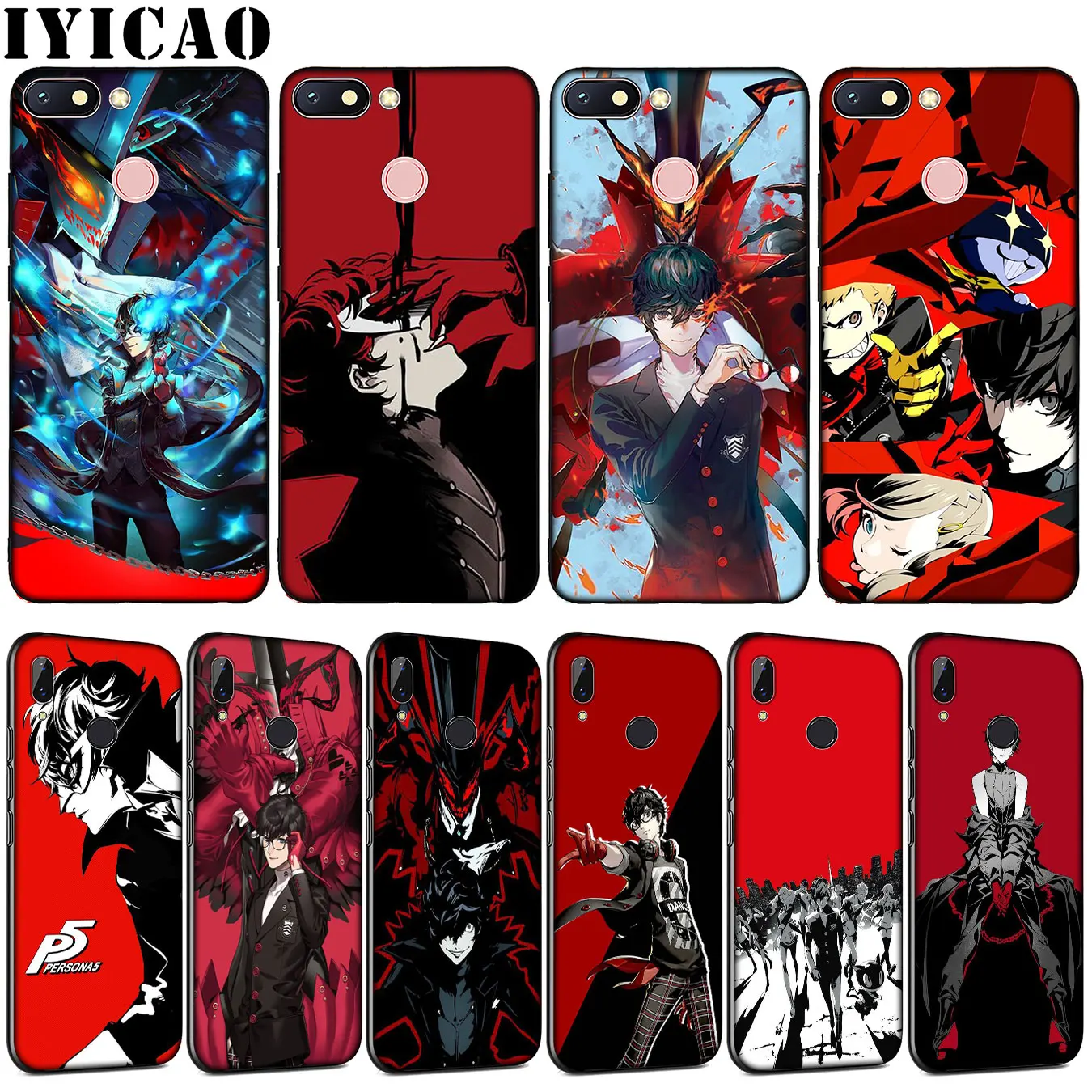 IYICAO P5 P Persona 5 Soft TPU Silicone Phone Case for Xiaomi Redmi ...