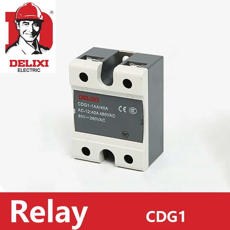 Delixi Cdg1 1da Solid State Relay 10a 15a 20a 25a 30a 40a 60a 75a 80a Single Phase Dc Control Ac ...