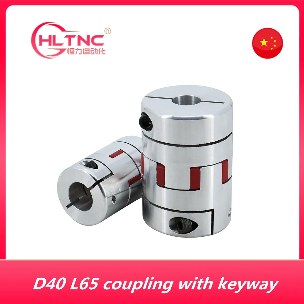 1PC Three Jaws D40L65 Coupler Aluminium Plum Flexible Shaft Coupling ...