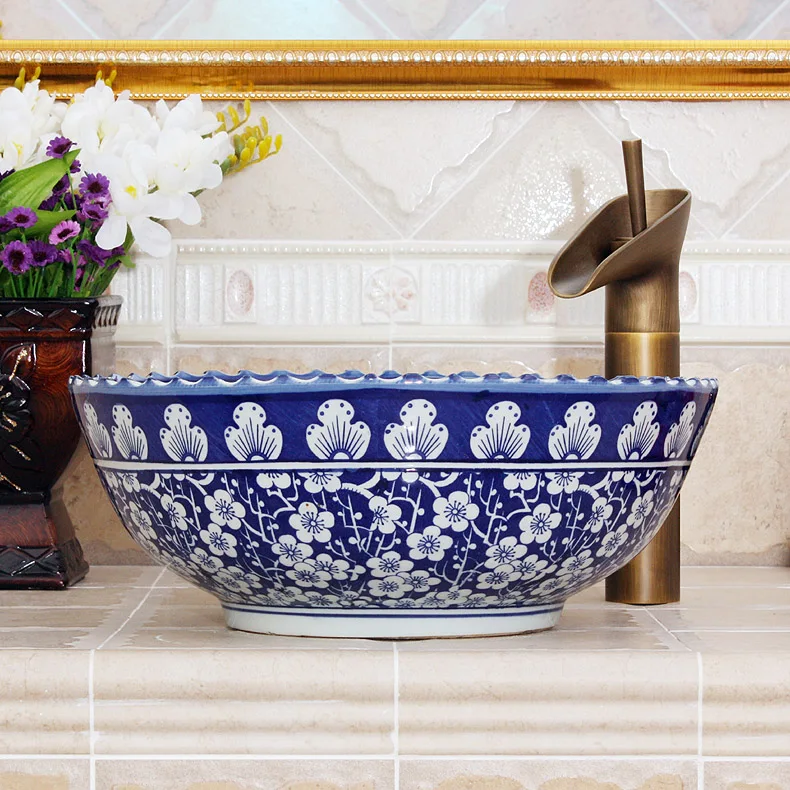 Chinese-Artistic-Ceramic-wash-basin-Oval-art-Coutertop-Bathroom-Sink ...