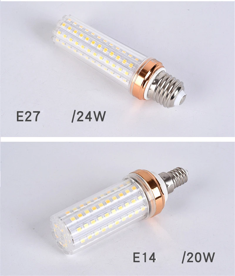AMPOULE LED,blanc chaud-E27 20W--Ampoule épis de maïs, E27 E14 12W 16W 20W 24W ac 220V 240V ...