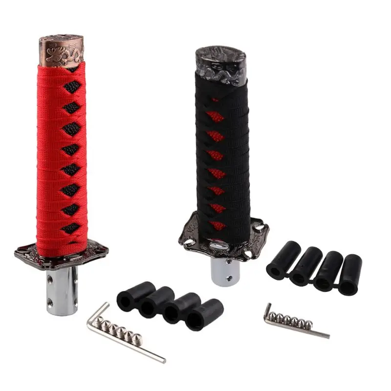Car JDM Style Short Samurai Sword Shift Knob Katana Gear Shifter with 4 ...
