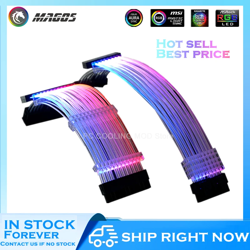 Psu Extension Cable Rgb, Atx 24pin Gpu 8pin Triple Streamer Pci-e 6+2p ...