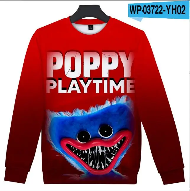 Poppy Playtime Sweatshirt 3D O Neck Men Women Long Sleeve Outwear ...
