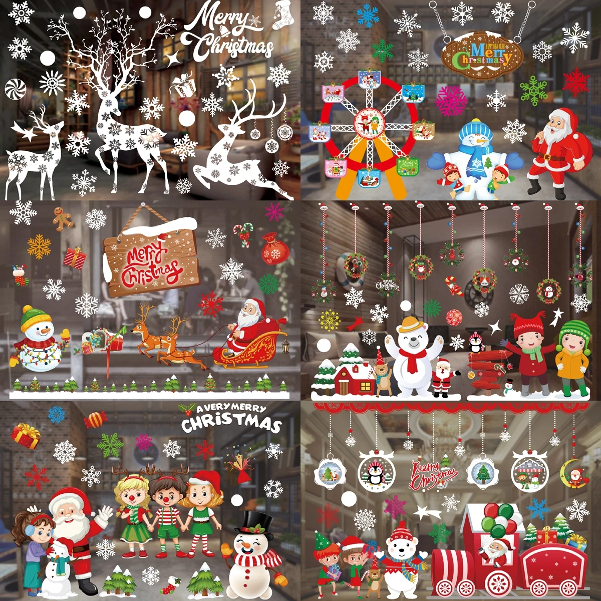 Christmas Window Stickers Christmas Decorations For Home 2022 Christmas ...