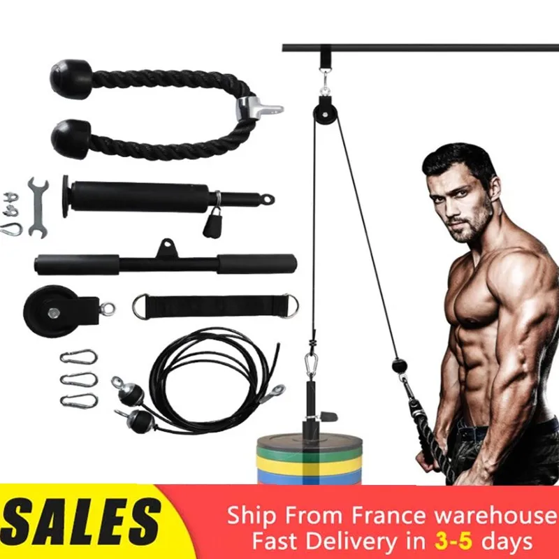 Home Fitness Equipment Set 3 In 1 Weight Pulley Tensile Training ...