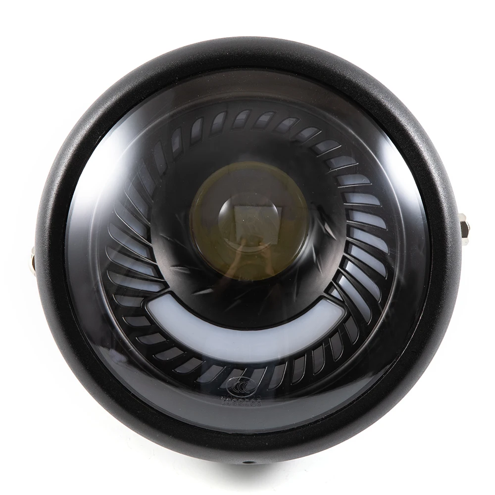Motorcycle-Headlight-Black-Metal-Retro-LED-Headlamp-12V-For-CG125-GN125 ...