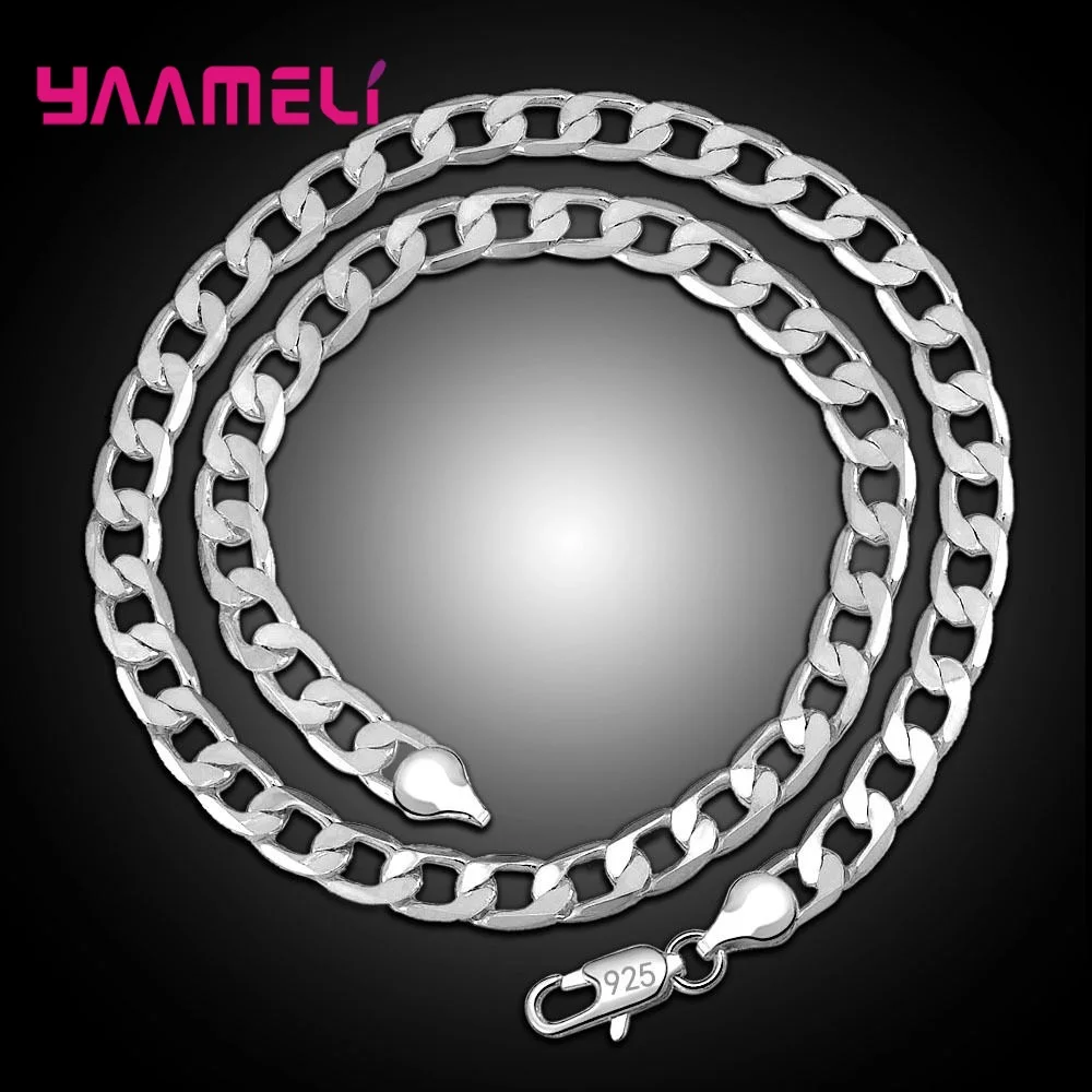 Collar de cadena de eslabones de Plata de Ley 925 para hombre y mujer ...