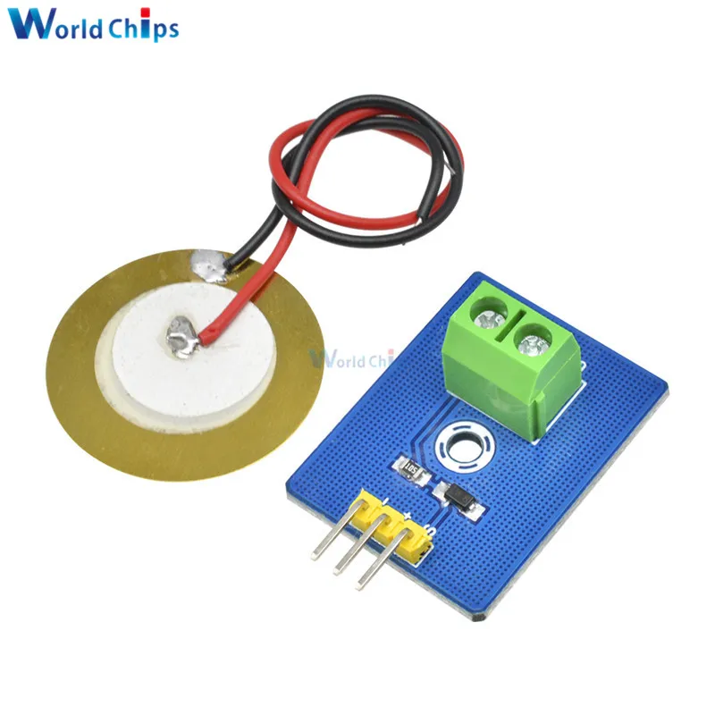 Diy Kit 3.3v/5v Ceramic Piezo Vibration Sensor Module Analog Controller ...
