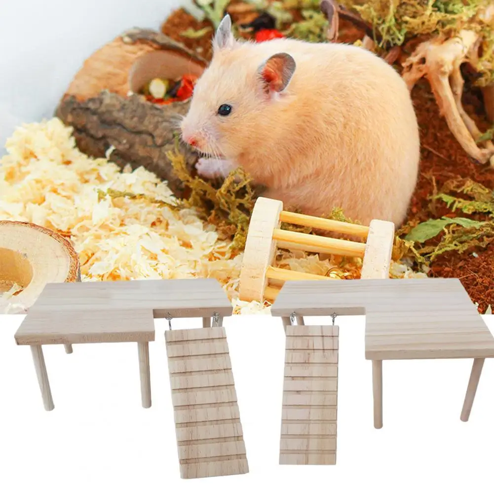 Wood Animal Climbing Platform Stand | Products Wood Hamsters | Hamster ...