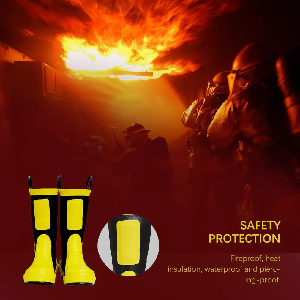 DA-085 High Temperature Resistant Rubber Fire Fighting Safety Boots ...