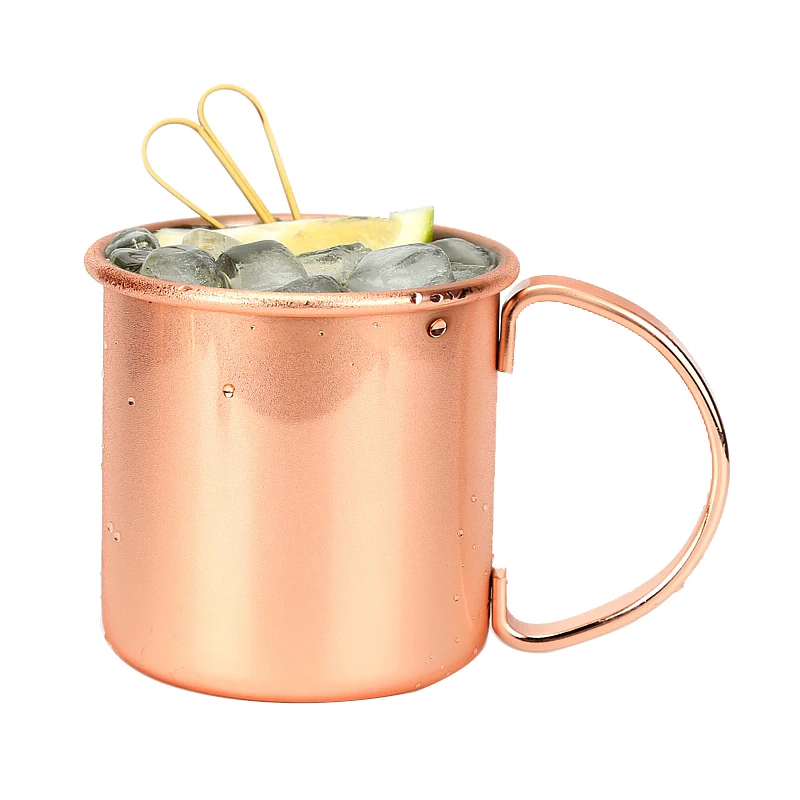 380 Ml Metal Cocktail Cup Rose Gold Copper Plating Moscow Mule With ...