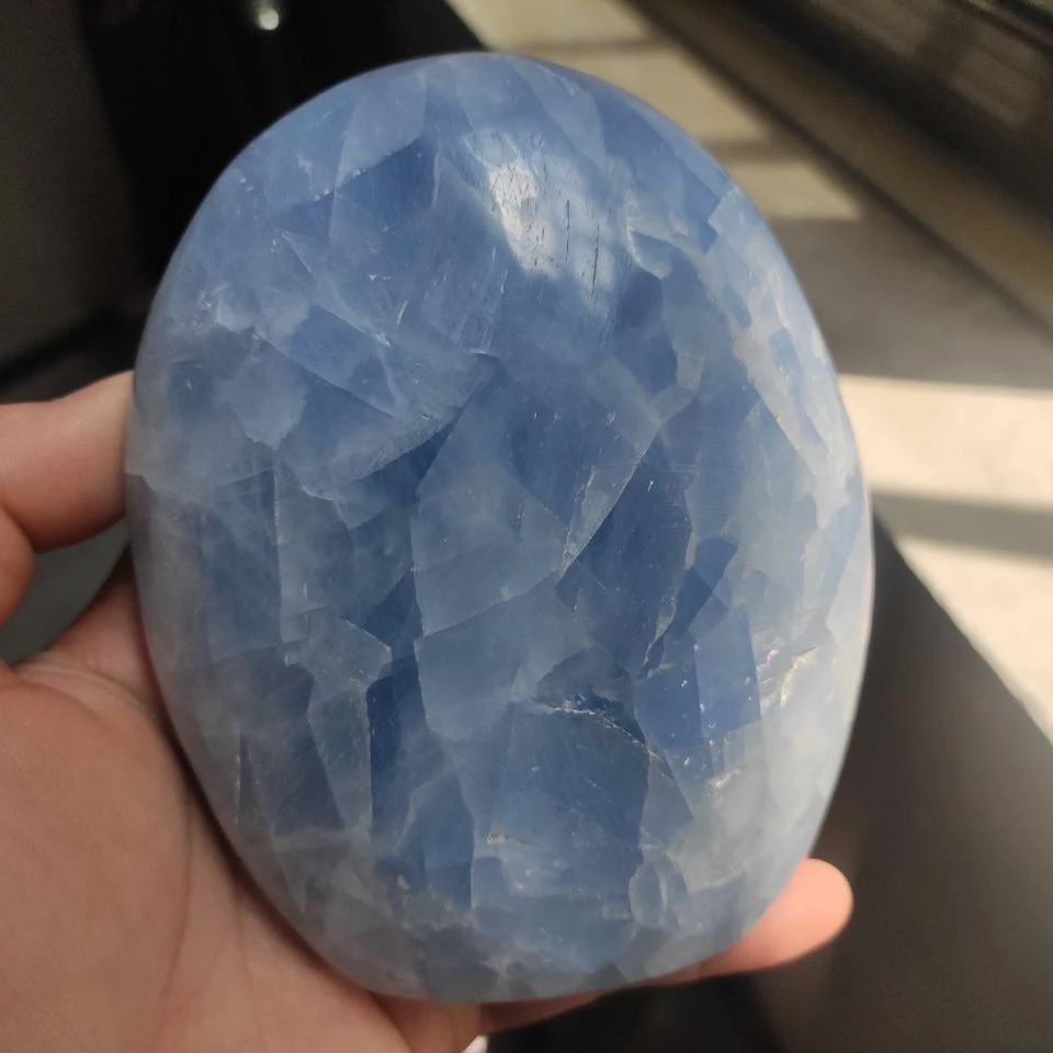 700 900g crystal stone natural celestite quartz stand stone polished ...