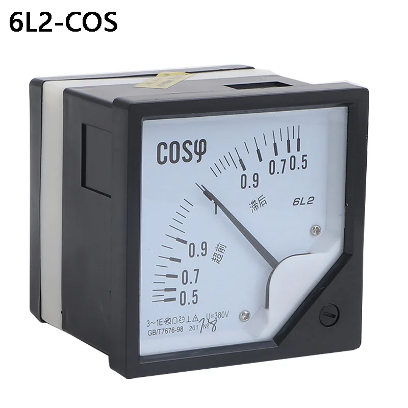 1Pcs-6L2-AC-Analog-COS-Power-Factor-Meter-5A-6L2-COS-Panel-meter-AC100V ...