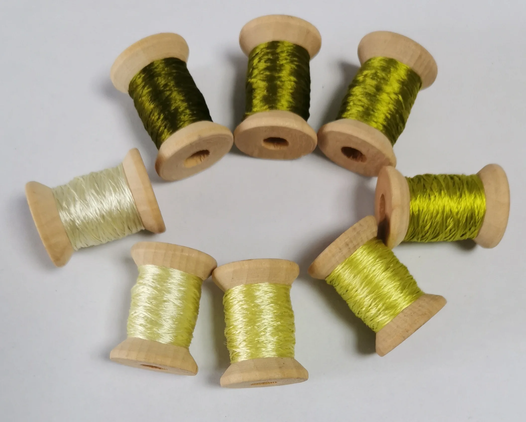 Hilos de seda de morera 100% natural para bordado a mano, 8 carretes ...