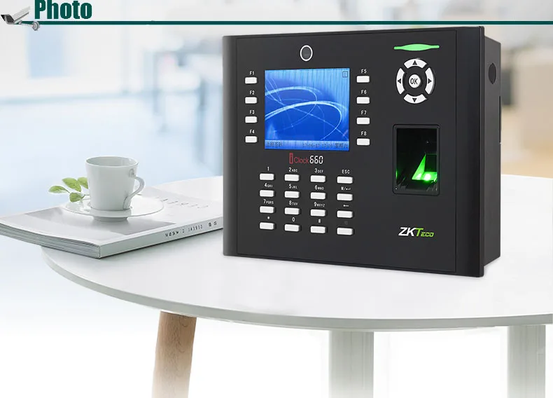 High Speed ZK iClock660 Fingerprint Time Attendance Terminal 3.5 Inch ...