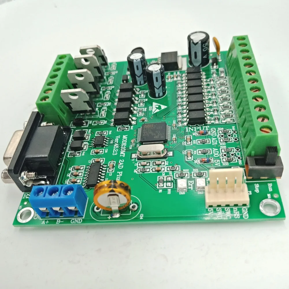 PLC FX2N 10MT STM32 MCU 6 input 4 transistor output 2 AD module 0 10v ...