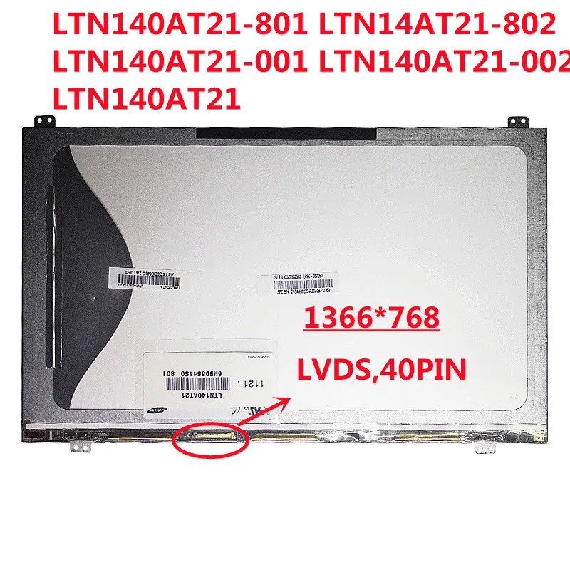 14 "Original PA Samsung 1366X768 ,LTN140AT21 801,LTN140AT21 802 ...