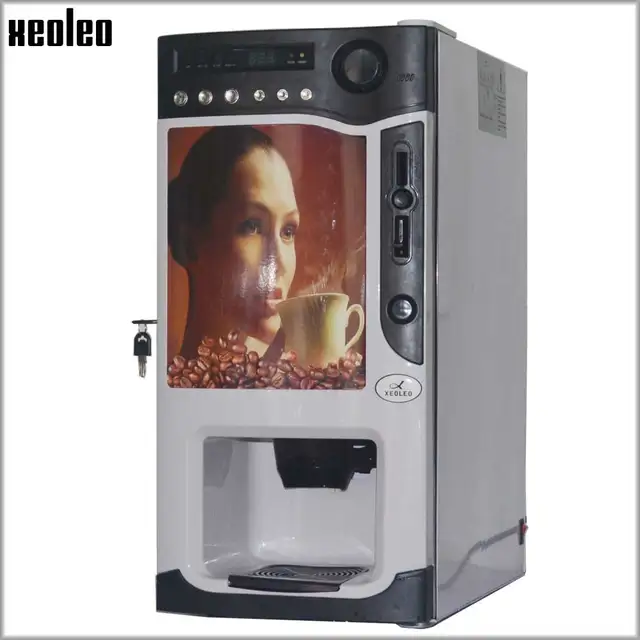 Xeoleo Coin Coffee machine 3 canisters 1600ml*3 Vending Coffee machine ...