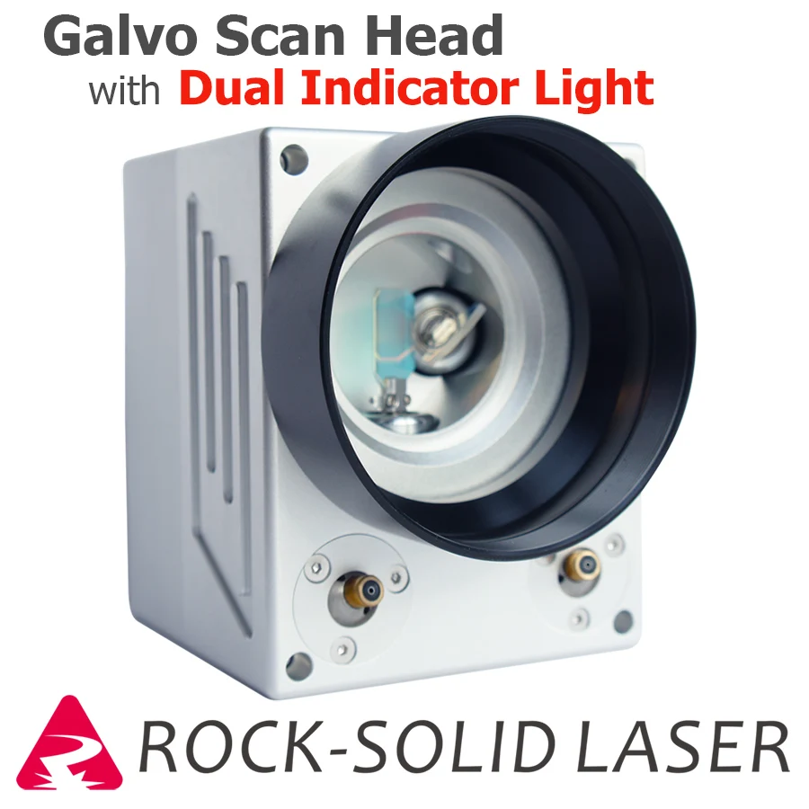 Fiber Laser Galvo Scan Head With Dual Red Indicator Light 1064nm Laser ...
