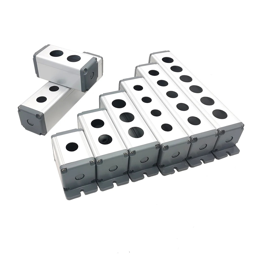 Metall Aluminium Taster industrielle Home Control Switch Box 16mm 19mm ...