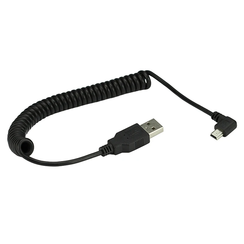 Spring-Coiled-Mini-USB-5Pin-Left-or-Right-Angled-To-USB-2-0-Male-Data ...