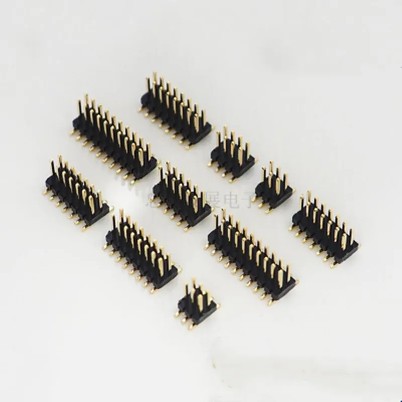10pcs SMD SMT 2*2/3/4/5/6/7/8/9/10/12/16/20/40/ PIN double row male PIN HEADER 1.27MM PITCH ...