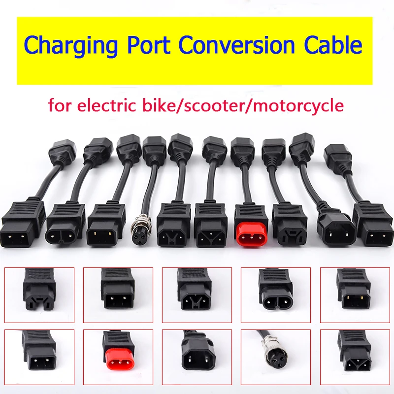 Electric Bike Charging Port Conversion Cable,universal Charging ...