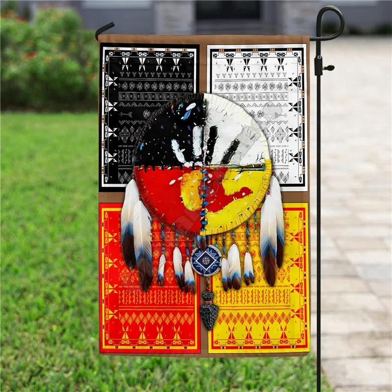 Native Flag 3D Full Printing Garden Flags Hanging House Flag Garden Fl ...