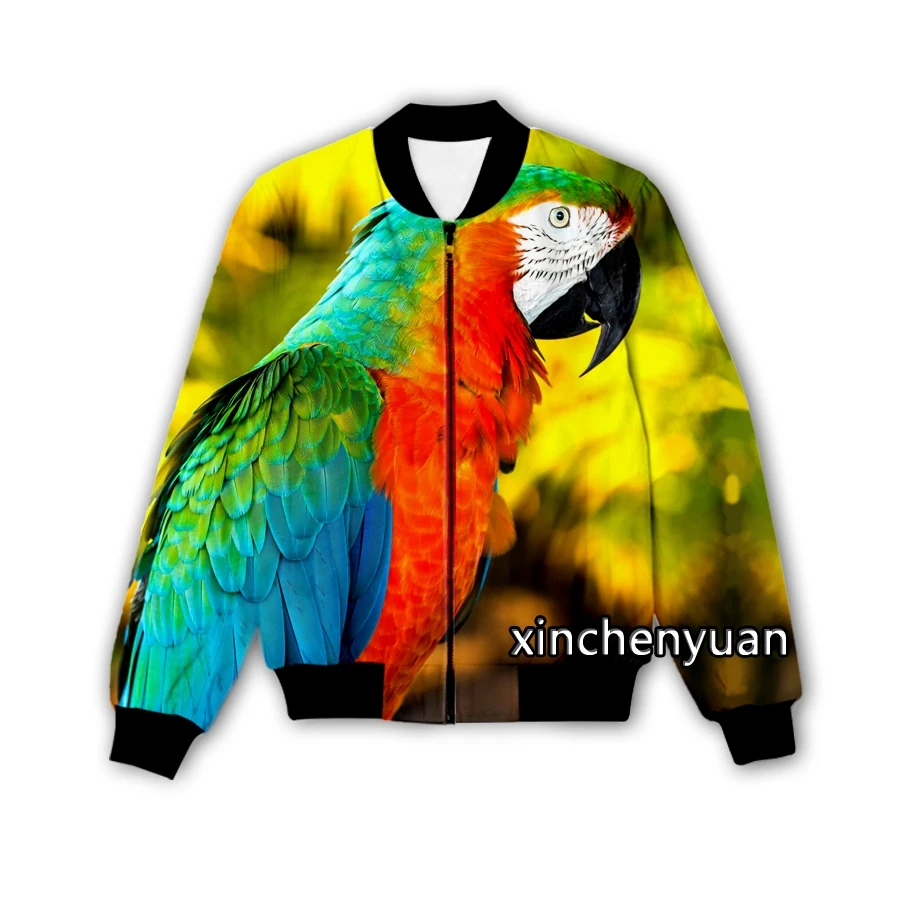 xinchenyuan-New-Men-Women-3D-Printed-Animal-Parrot-Casual-Jacket ...