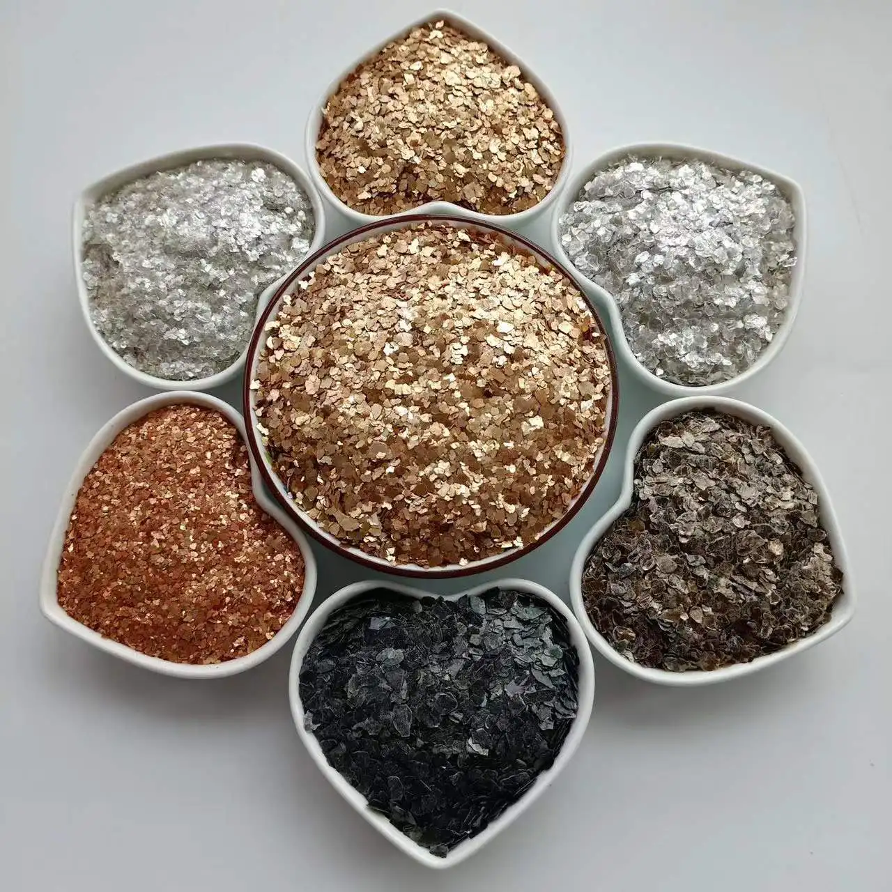 Beautiful Gold Silver Black Natural Mica Sheet Fragments Texture Thin ...