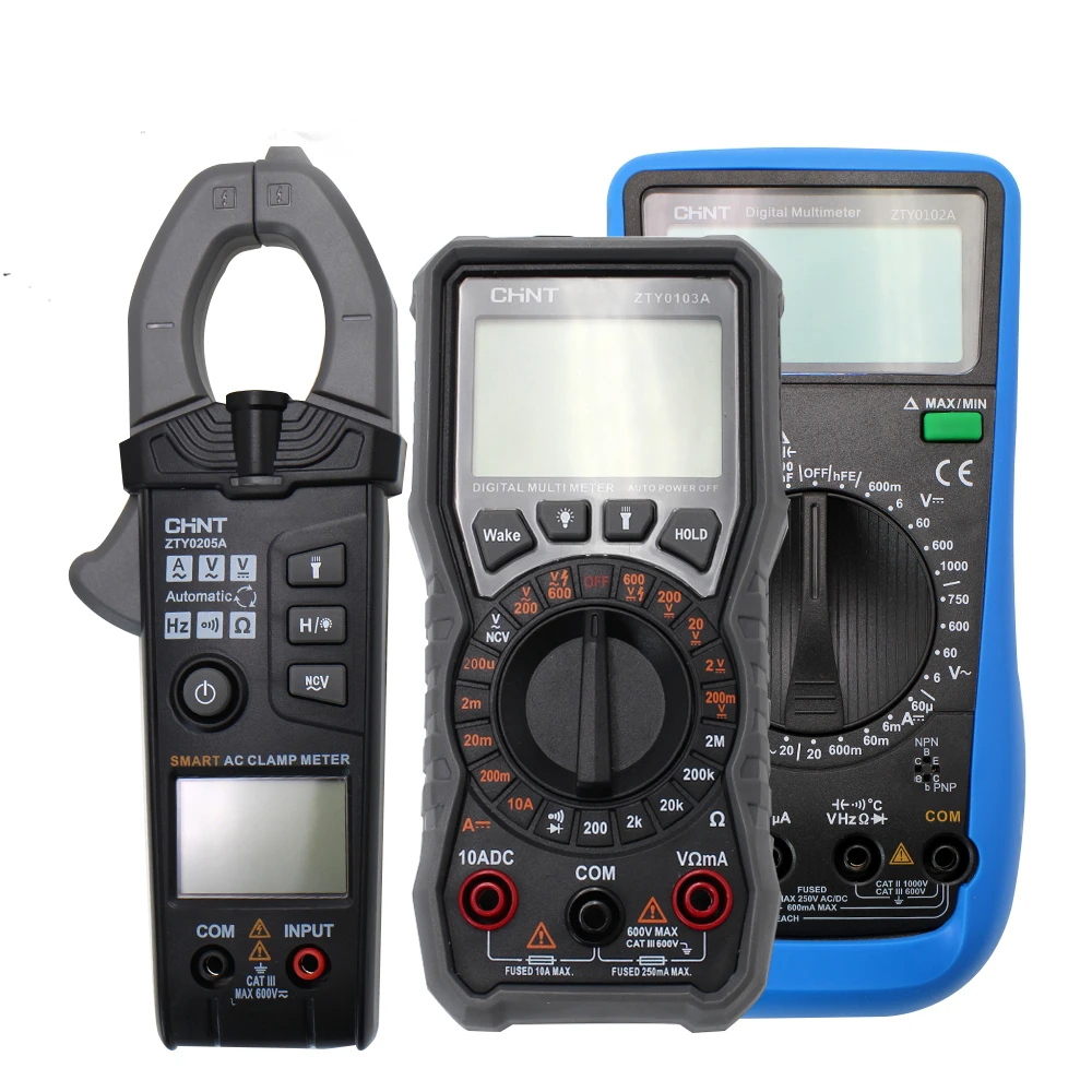 2 Shapes DC AC Clamp Ammeter CHNT Clamp Meter Voltmeter Tester ...