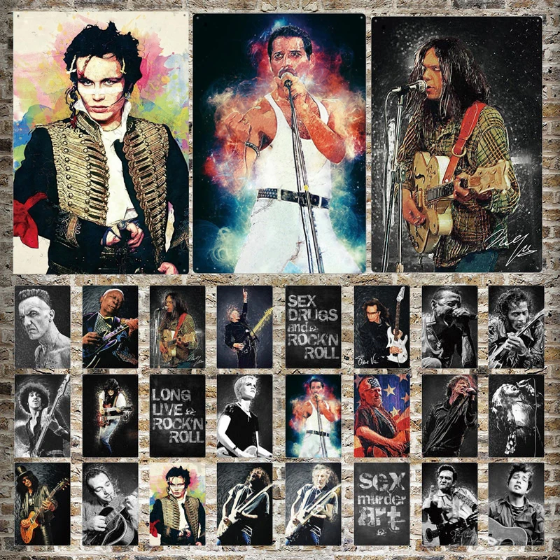 Classic-Famous-Music-Rock-Band-Singer-Tinplate-Poster-Vintage-Tin-Sign ...