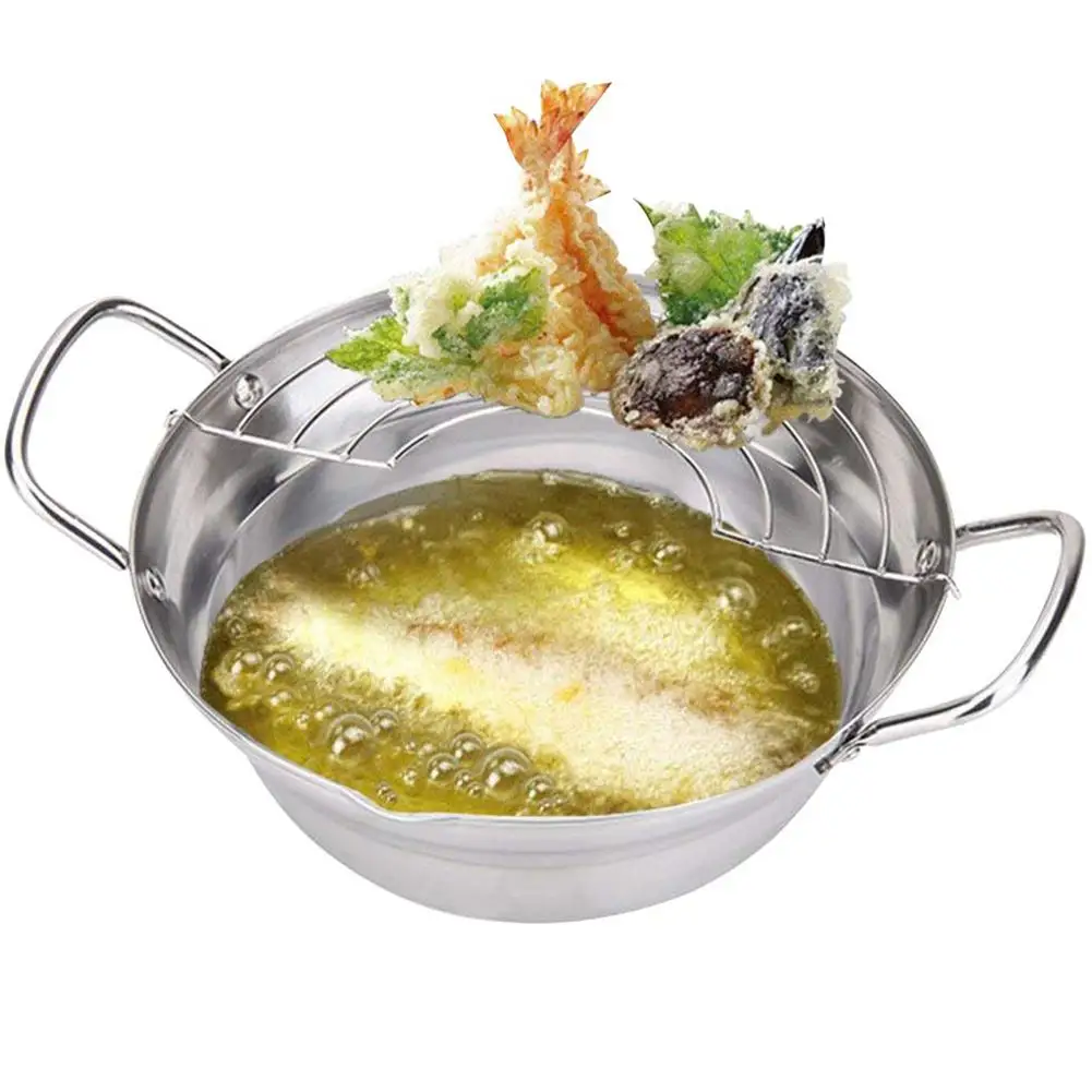 LanLan Panci Penggorengan Baja Tahan Karat dengan Filter Pengering ...