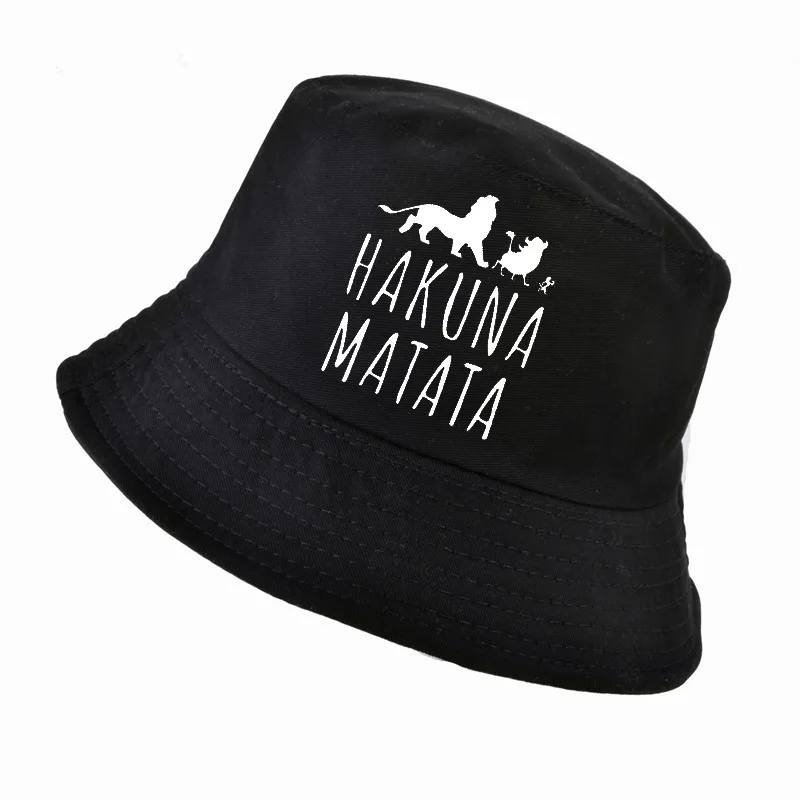 HAKUNA-MATATA-Panama-Bucket-Hat-Men-LION-KING-Women-Summer-Bucket-Cap ...